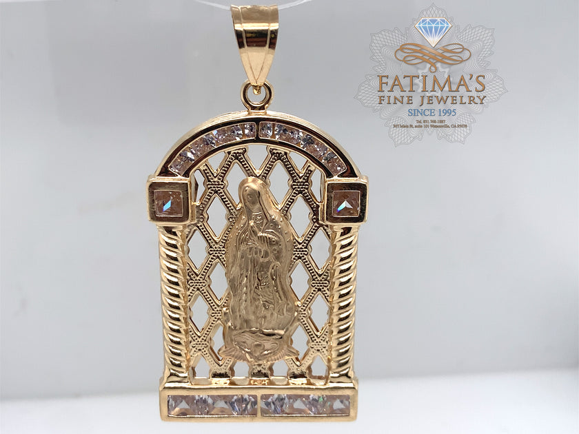 14K VIRGIN MARY PENDANT – Fatima's Fine Jewelry