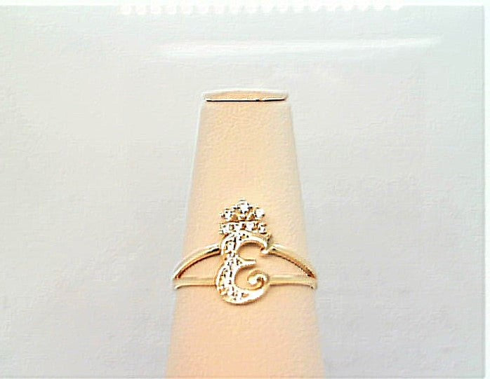 Letter E Crown Quinceanera 14 Karat Ring – Fatima's Fine Jewelry